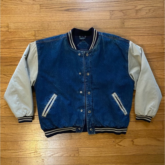Basic Editions | Jackets & Coats | Vintage Denim Bomber Jacket | Poshmark